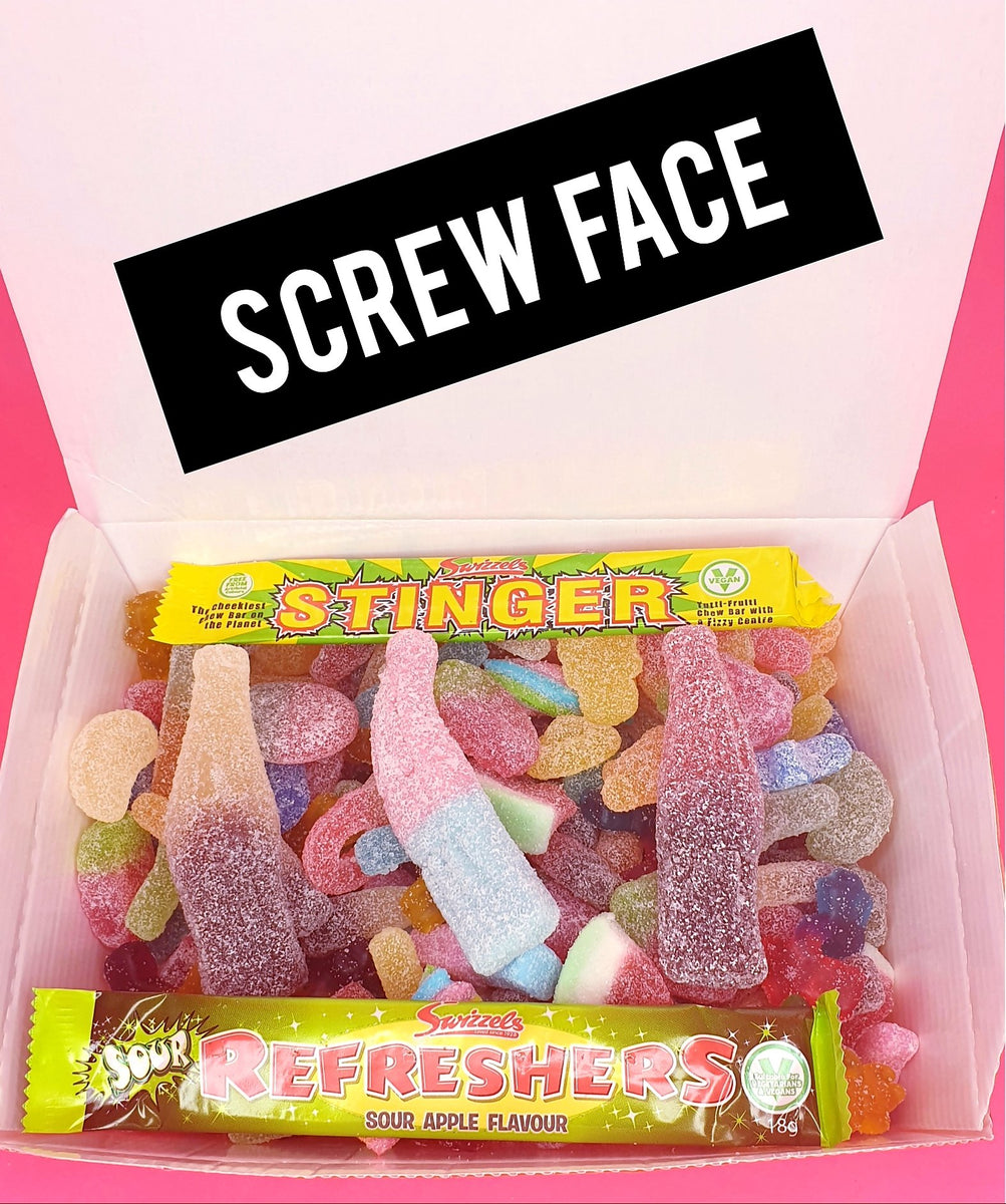 1kg Screw face sour and fizzy sweet mix (1000g) | Sour & Fizzy sweets ...